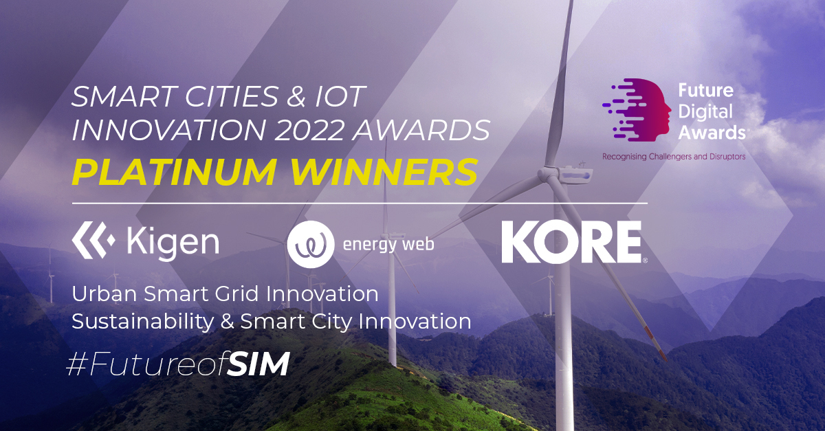 Kigen eSIM - Kigen wins Smart Grid Innovation Award